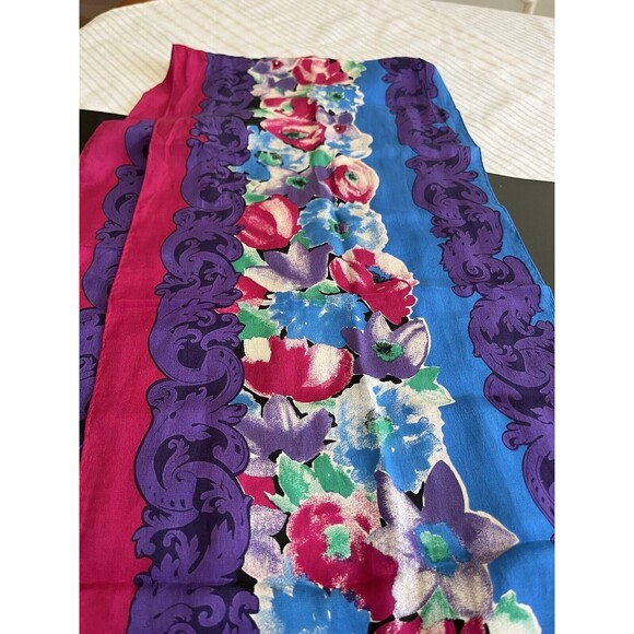 Morgan Taylor | Accessories | Vintage Morgan Taylor 0 Silk Scarf Red ...